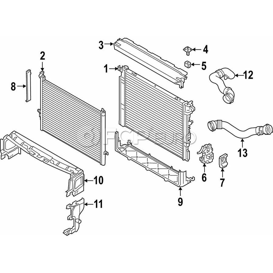 BMW Radiator Support Baffle - Genuine BMW 51748070330 | FCP Euro