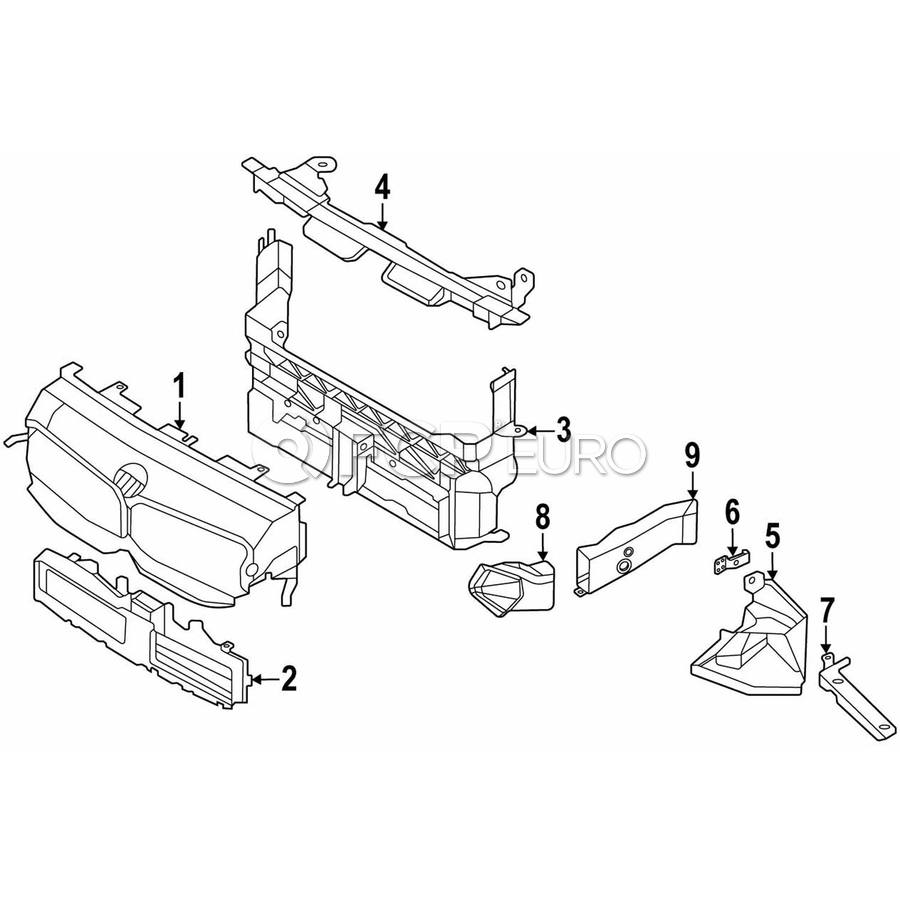 BMW Radiator Support Air Duct - Genuine BMW 51748075473 | FCP Euro