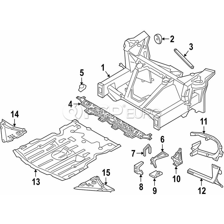 BMW Radiator Support Splash Shield - Genuine BMW 51757328604 | FCP Euro
