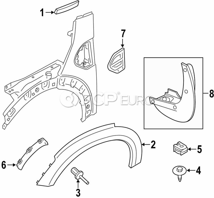 Mini Wheel Arch Molding - Genuine Mini 51777389363 | FCP Euro