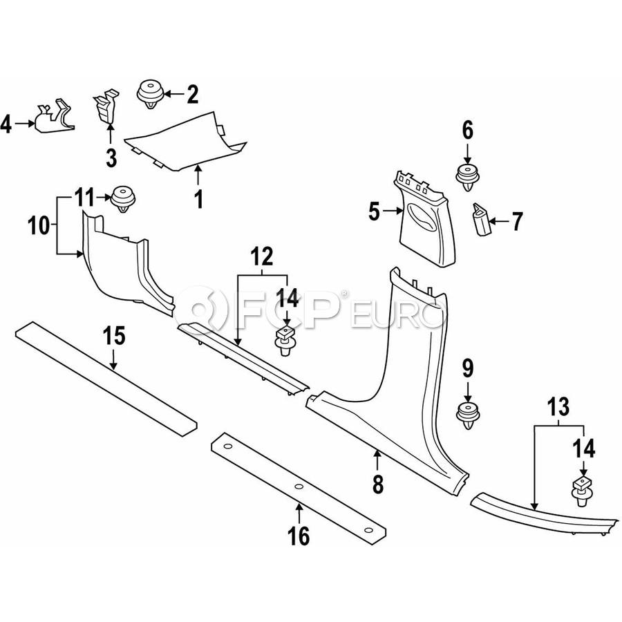 Mini Door Trim Sill Plate Insert - Genuine Mini 51777406372 | FCP Euro