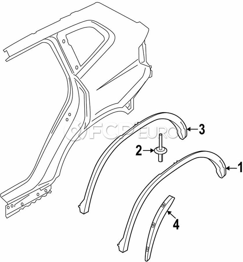 BMW Wheel Arch Molding Bracket - Genuine BMW 51778745917 | FCP Euro