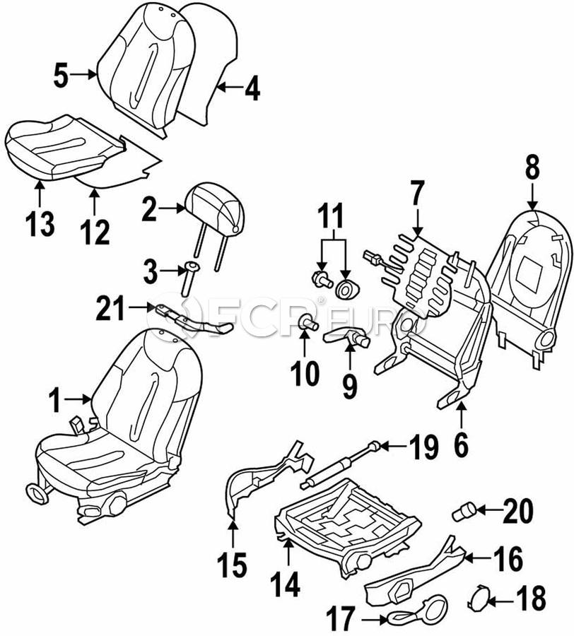Mini Seat Trim Panel - Genuine Mini 52107132838 | FCP Euro
