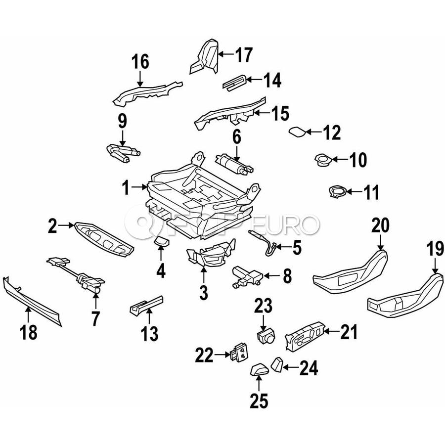 BMW Seat Track Cover - Genuine BMW 52107170741 | FCP Euro