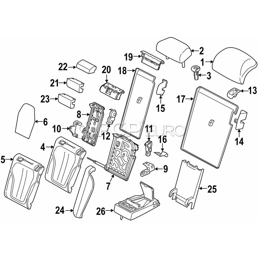 BMW Seat Latch Cover - Genuine BMW 52207352537 | FCP Euro