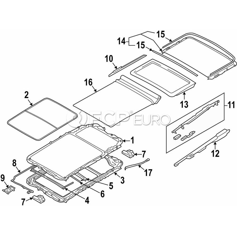 BMW Sunroof Cover - Genuine BMW 54107288524 | FCP Euro