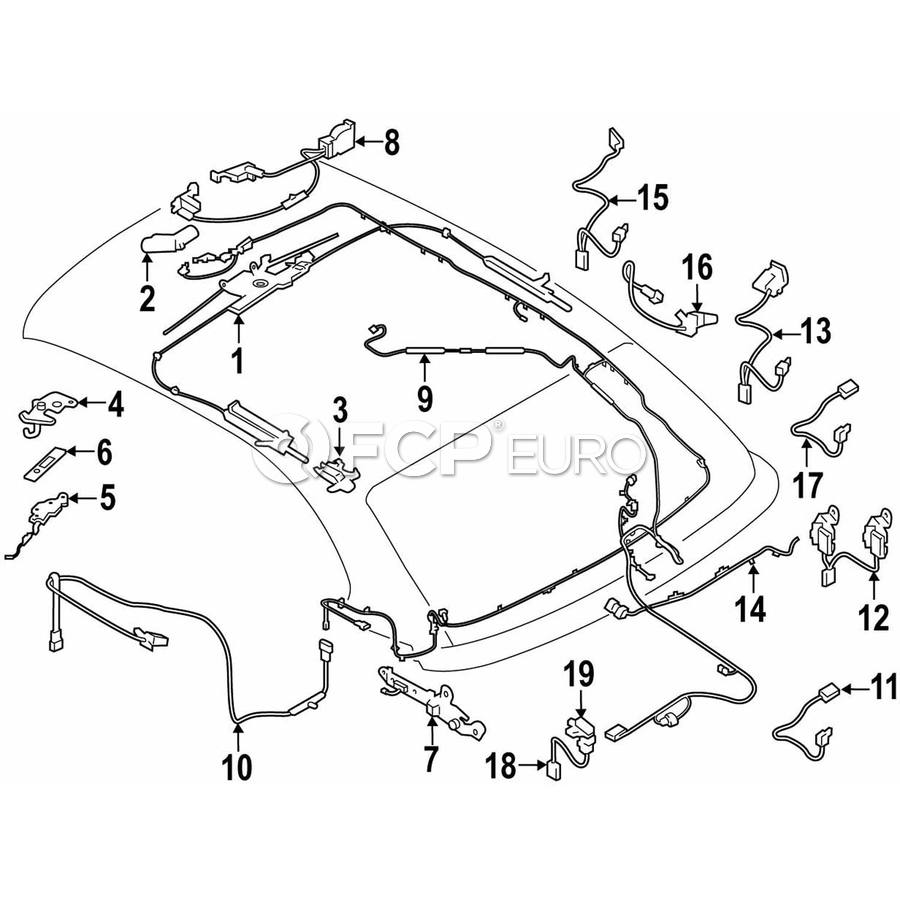 BMW Convertible Top Wiring Harness - Genuine BMW 54377353883 | FCP Euro