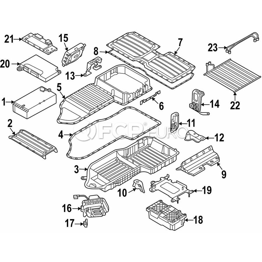 BMW Drive Motor Battery Pack Cover Seal - Genuine BMW 61277934439 | FCP ...