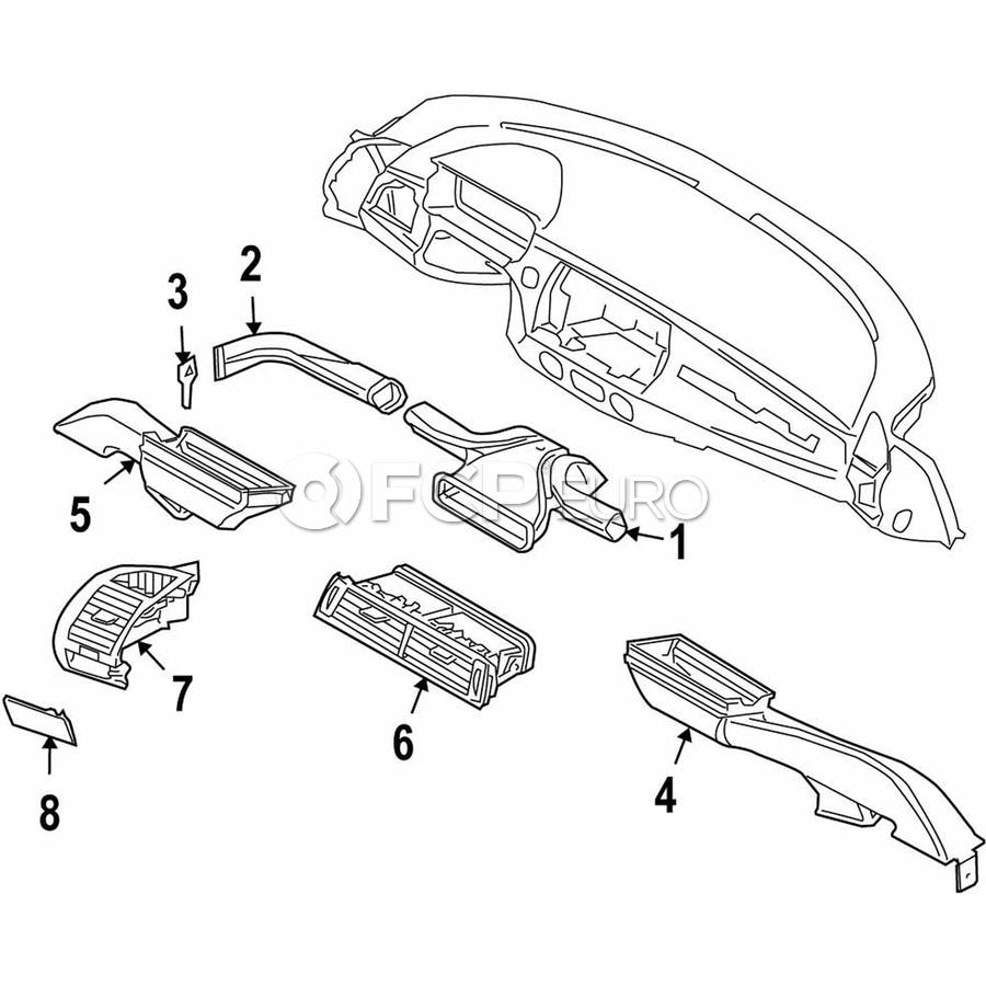BMW Dashboard Air Vent - Genuine BMW 64226949158 | FCP Euro