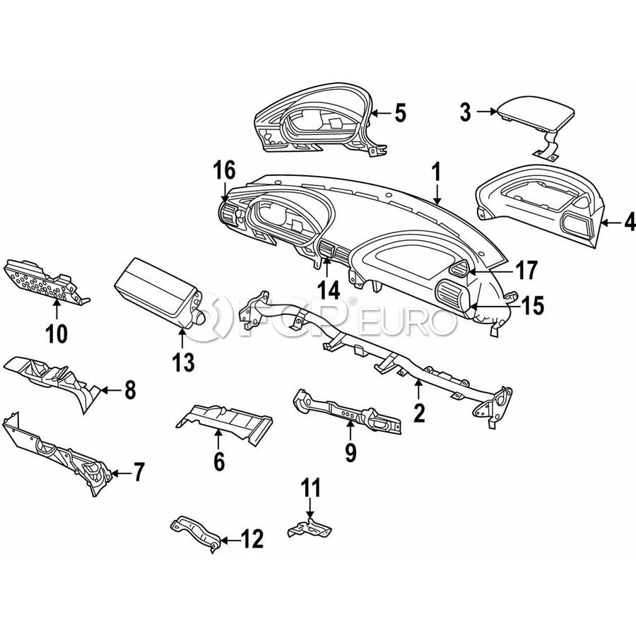 BMW Fresh Air Grille Right - Genuine BMW 64228397716 | FCP Euro