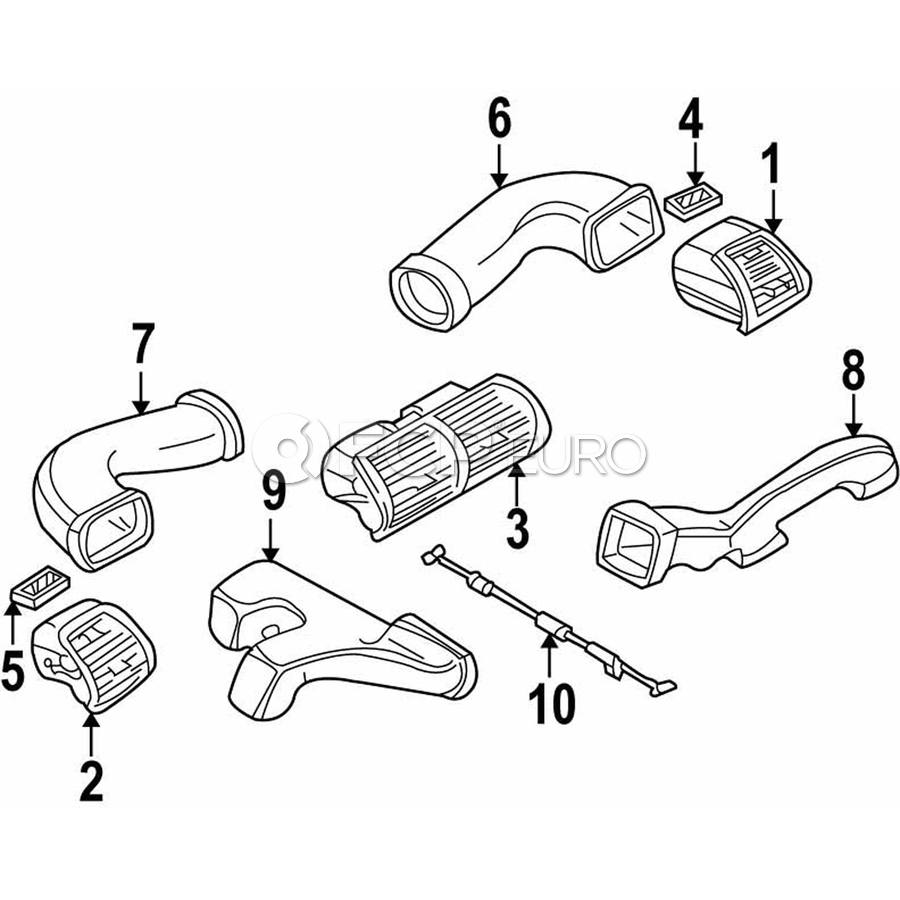 BMW Dash Board Air Vent Center (E53) - Genuine BMW 64228402221 | FCP Euro