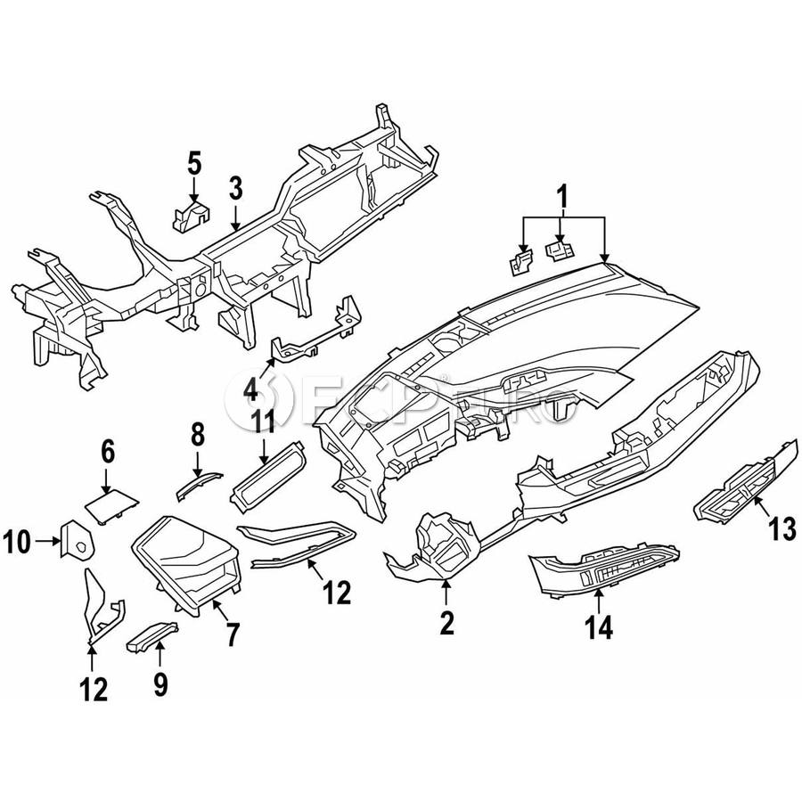 BMW Dashboard Air Vent - Genuine BMW 64229320892 | FCP Euro