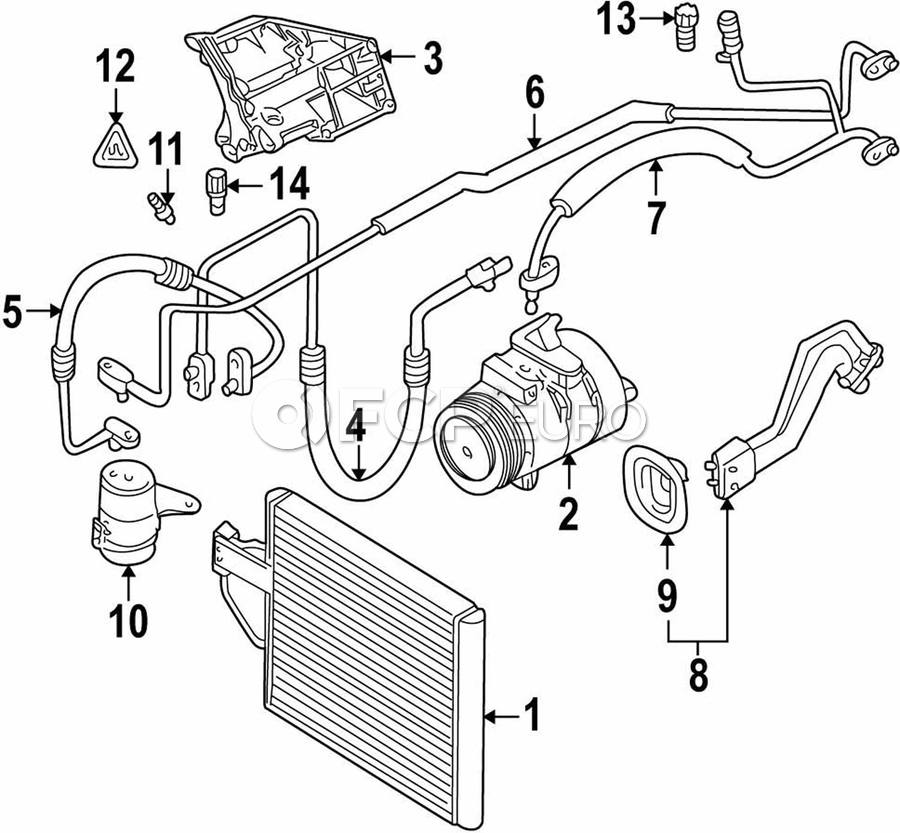 BMW A/C Refrigerant Discharge Hose - Genuine BMW 64538377251 | FCP Euro