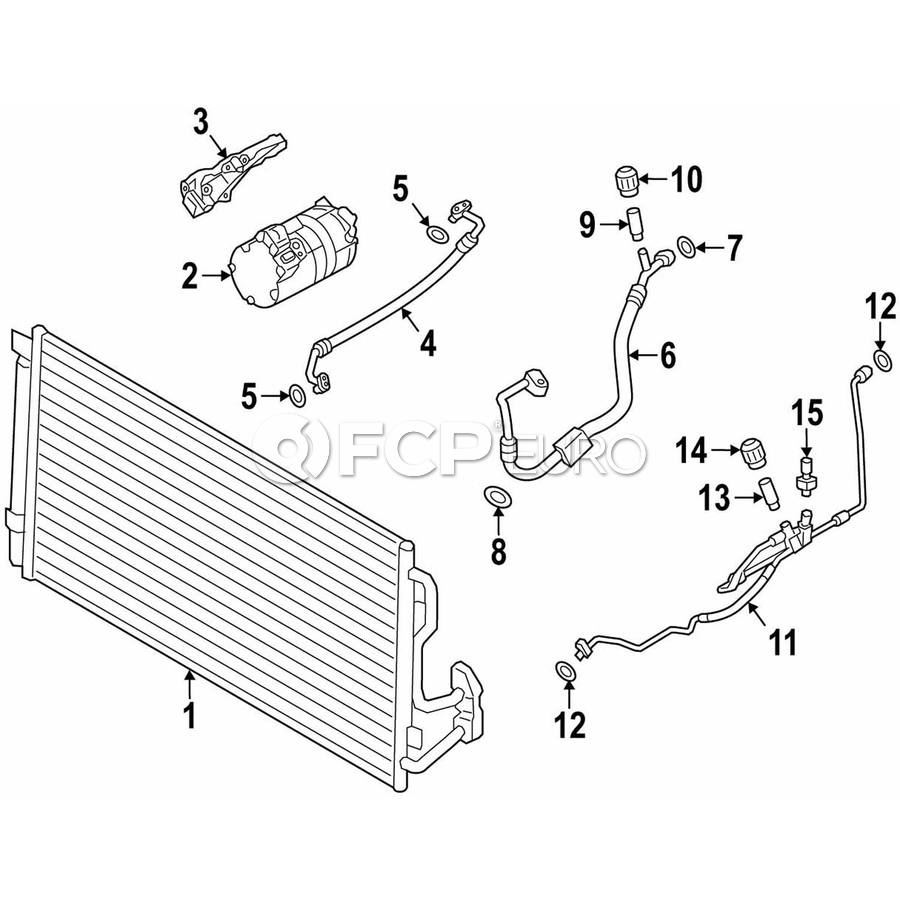 BMW A/C Refrigerant Discharge Hose - Genuine BMW 64539212082 | FCP Euro