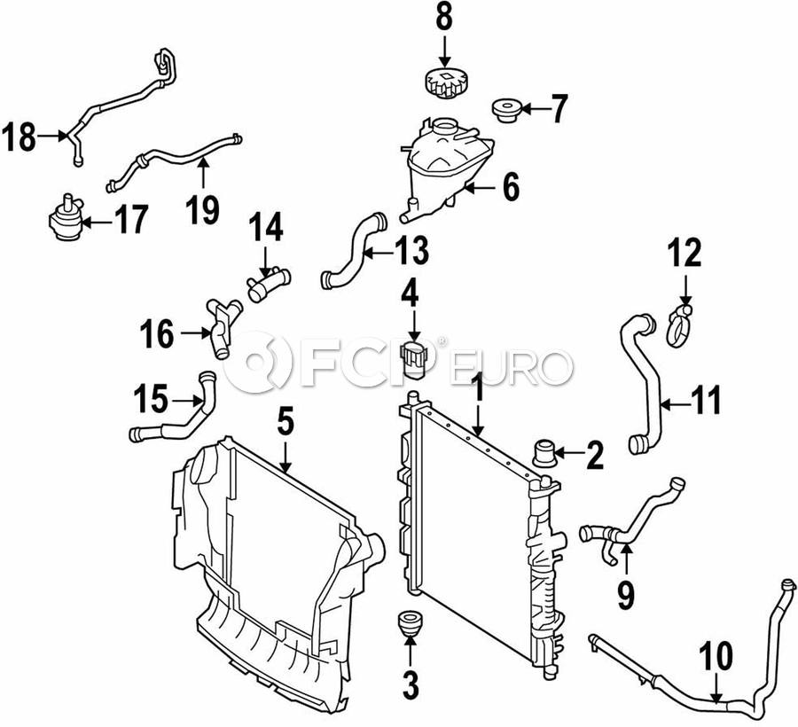 Mercedes Radiator Coolant Hose - Genuine Mercedes 1645006175 | FCP Euro