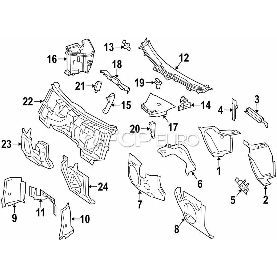 Mercedes Brake Pedal Bracket - Genuine Mercedes 2316202714 | FCP Euro