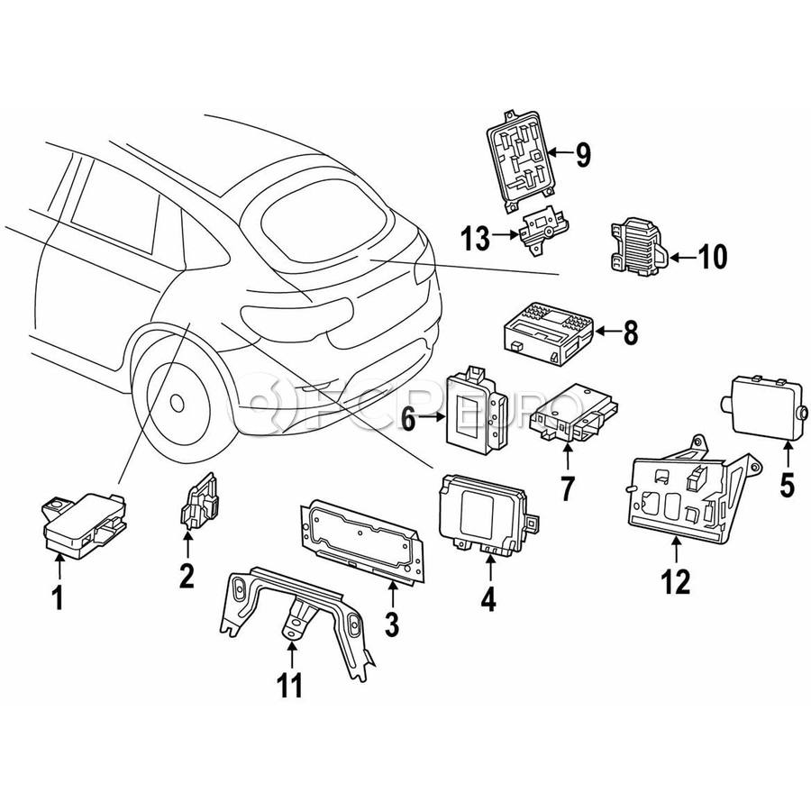 Mercedes Active Suspension Control Module - Genuine Mercedes 2539008800 ...