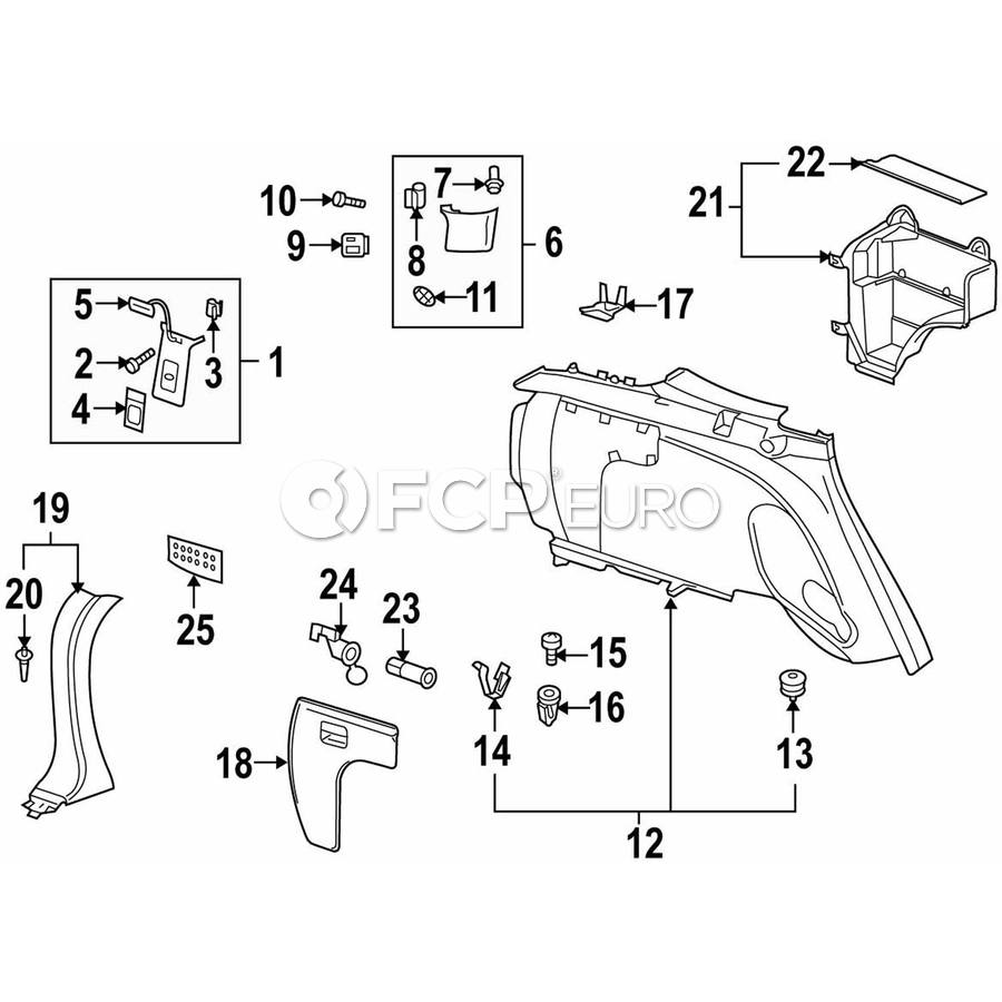 Porsche Quarter Panel Trim Panel Clip - Genuine Porsche 95555524500 ...