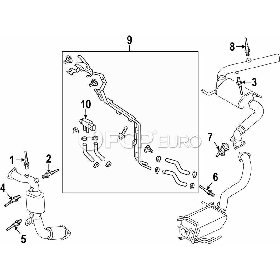 Porsche NOx (Nitrogen Oxide) Sensor - Genuine Porsche 958907807D | FCP Euro