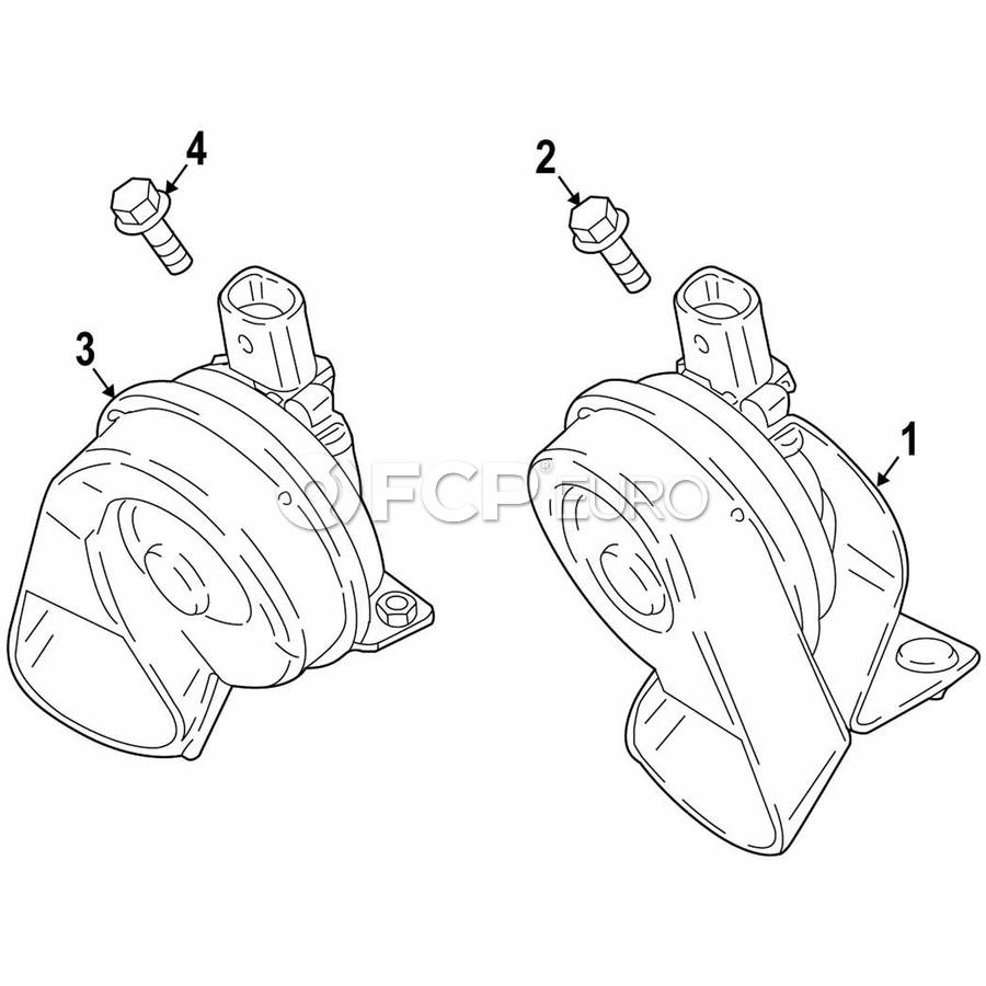 Porsche OE Replacement Horn - Genuine Porsche 971951211B | FCP Euro