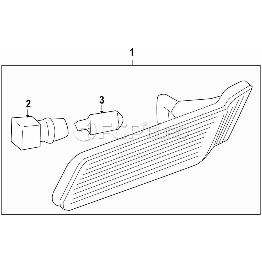 Porsche Side Marker Light - Genuine Porsche 98763103302 | FCP Euro