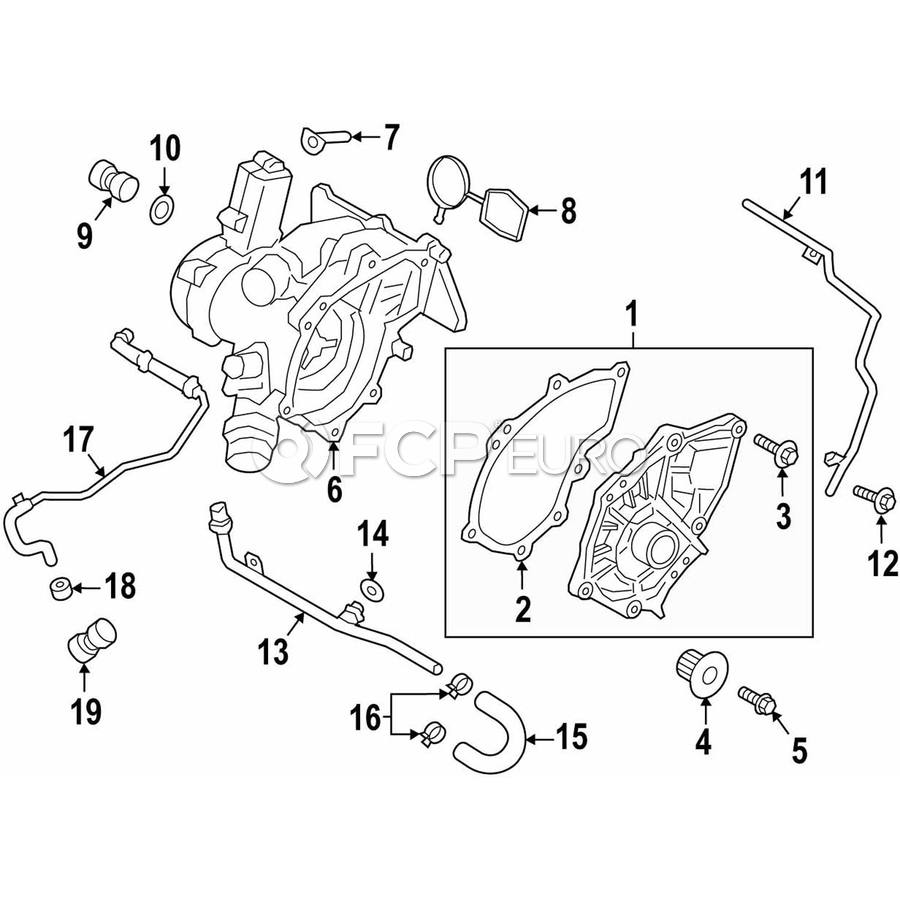 Porsche Engine Coolant Thermostat Housing Gasket - Genuine Porsche ...
