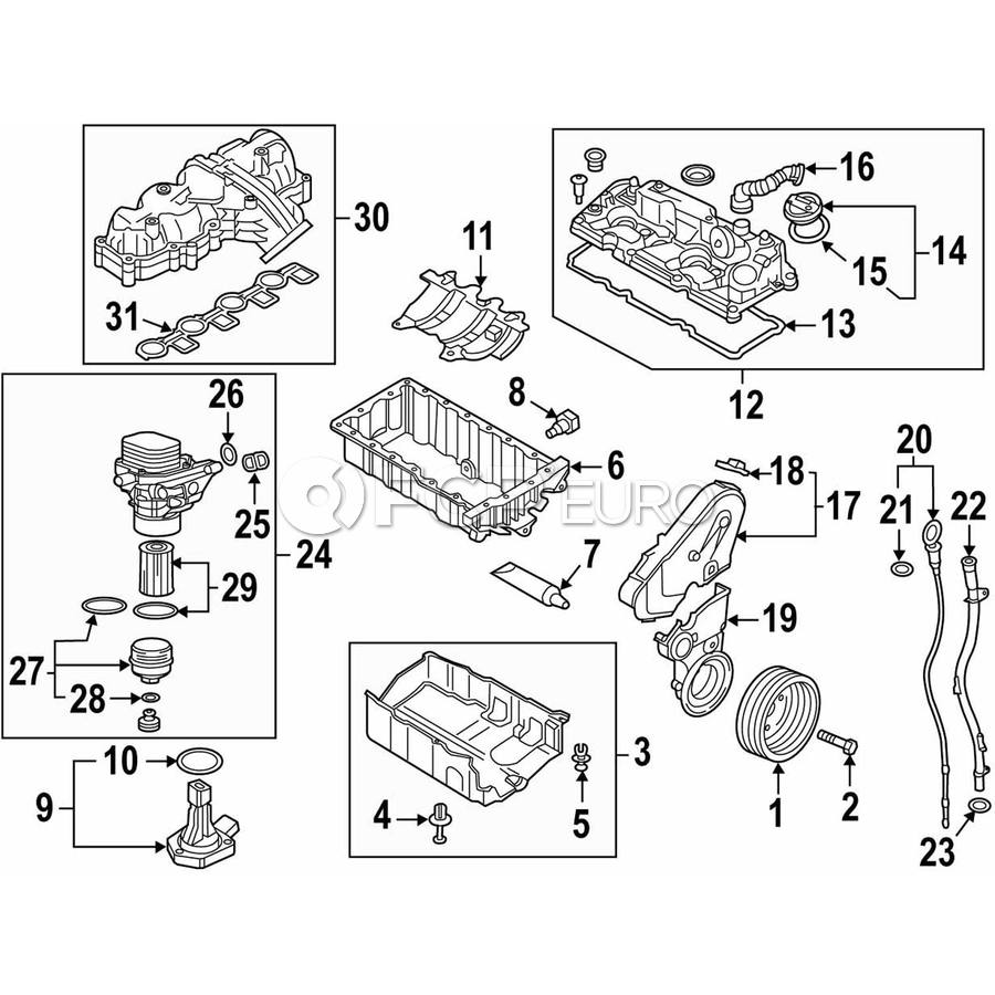 Audi VW PCV Valve Hose - Genuine Audi VW 04L103493C | FCP Euro
