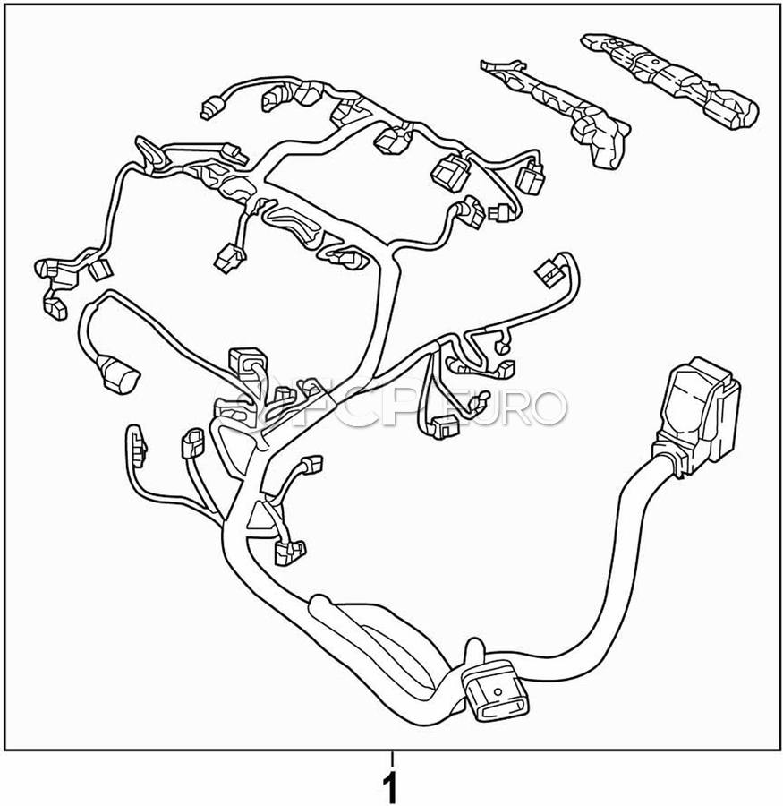 Audi VW Engine Wiring Harness - Genuine Audi VW 06K972627HF | FCP Euro