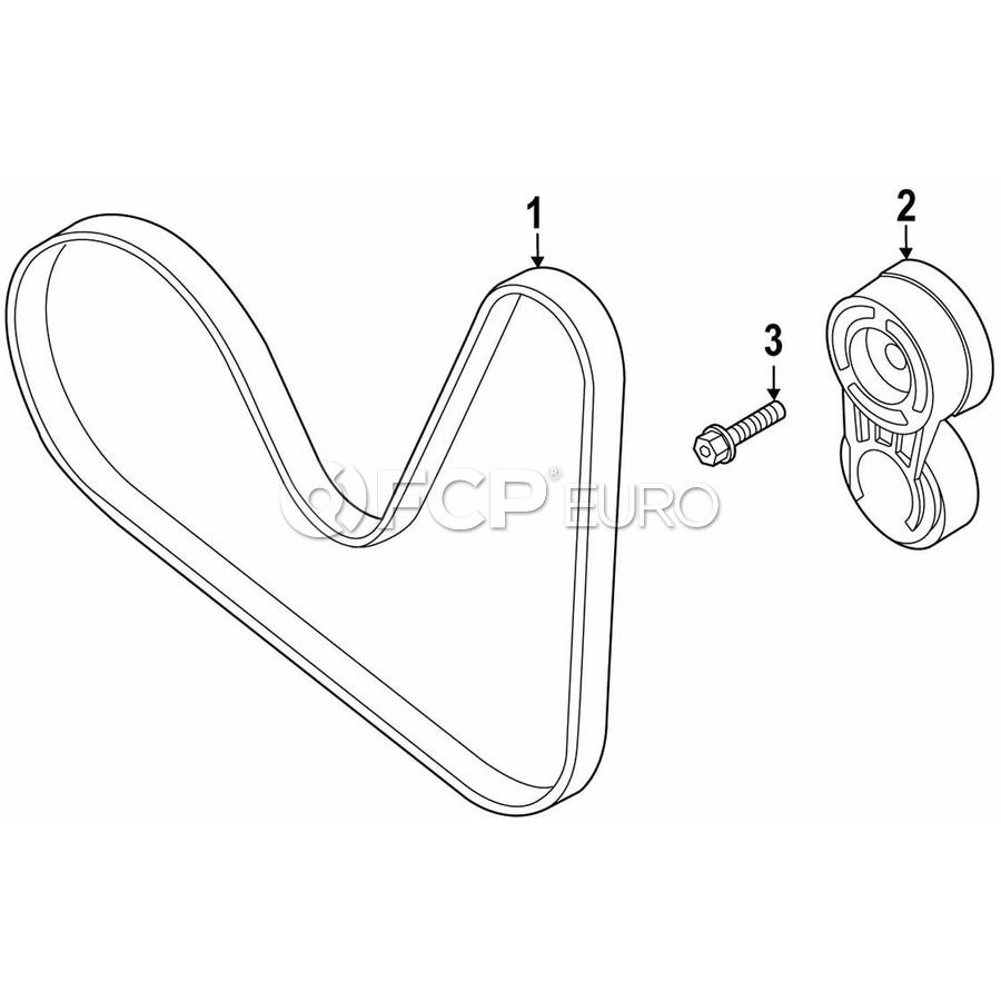 Audi VW Drive Belt Tensioner Assembly - Genuine Audi VW 06Q903133E ...