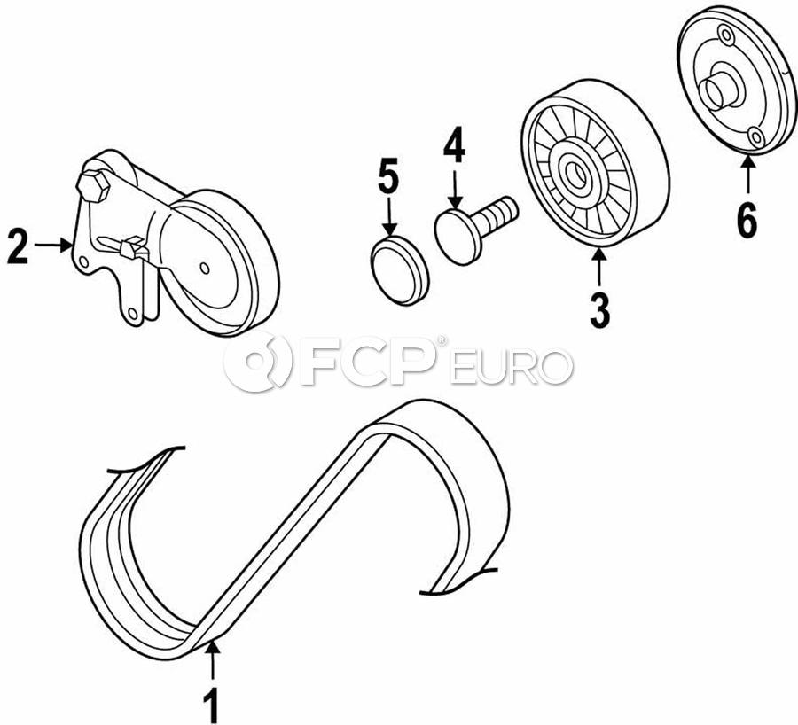 Audi Drive Belt Idler Pulley - Genuine Audi 079903341D | FCP Euro