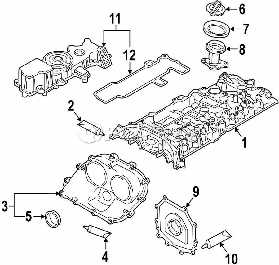 Audi Engine Crankcase Vent Valve - Genuine Audi 07K103495E | FCP Euro