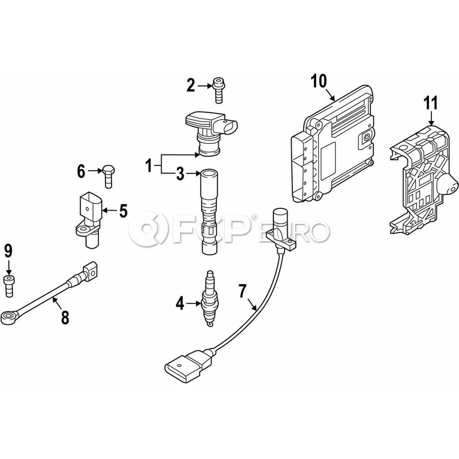 Audi Engine Crankshaft Position Sensor - Genuine Audi 07K906433F | FCP Euro
