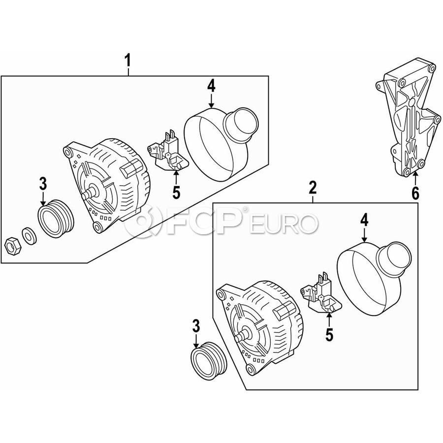 Audi Alternator - Genuine Audi 07L903015BX | FCP Euro