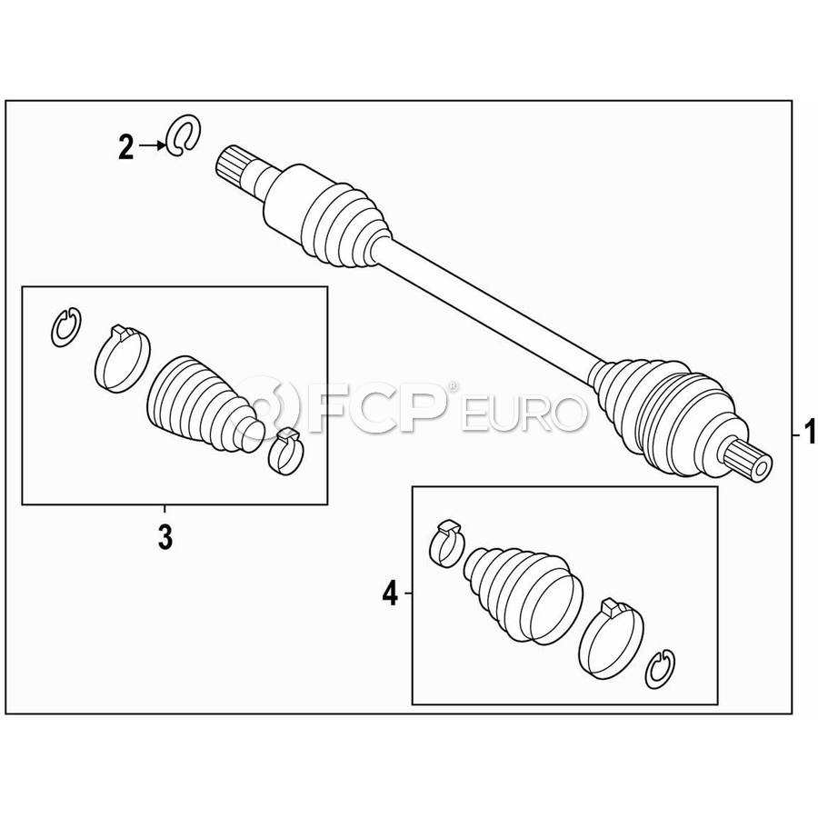 Audi VW CV Joint Retainer Ring - Genuine Audi VW 12E407298 | FCP Euro