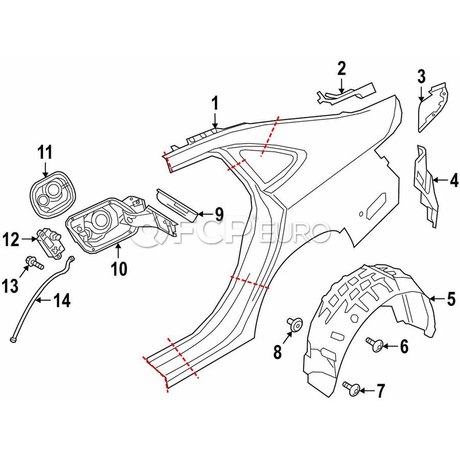Volkswagen Fuel Filler Housing - Genuine VW 17A809857E | FCP Euro