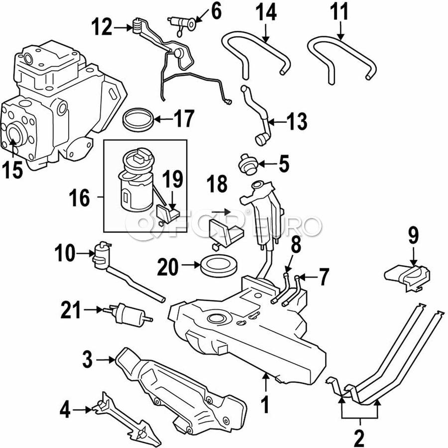 VW Fuel Tank Vent Hose - Genuine VW 1C0201995E | FCP Euro