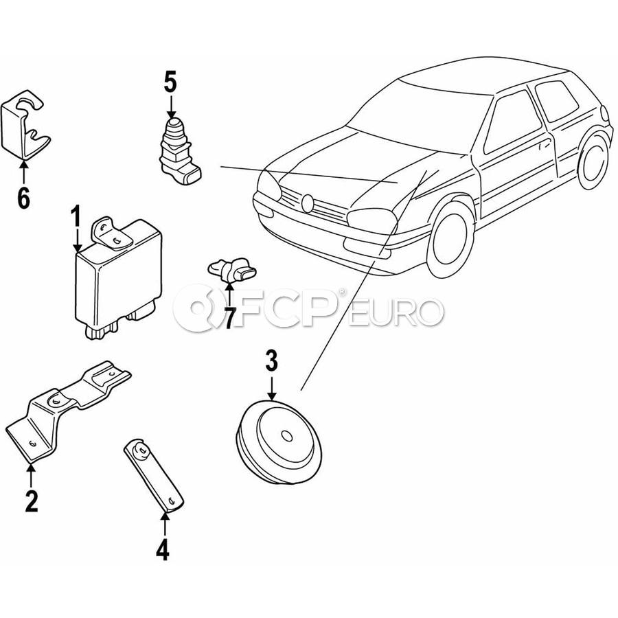 Audi VW Anti-Theft Alarm Siren - Genuine Audi VW 1C1951219 | FCP Euro