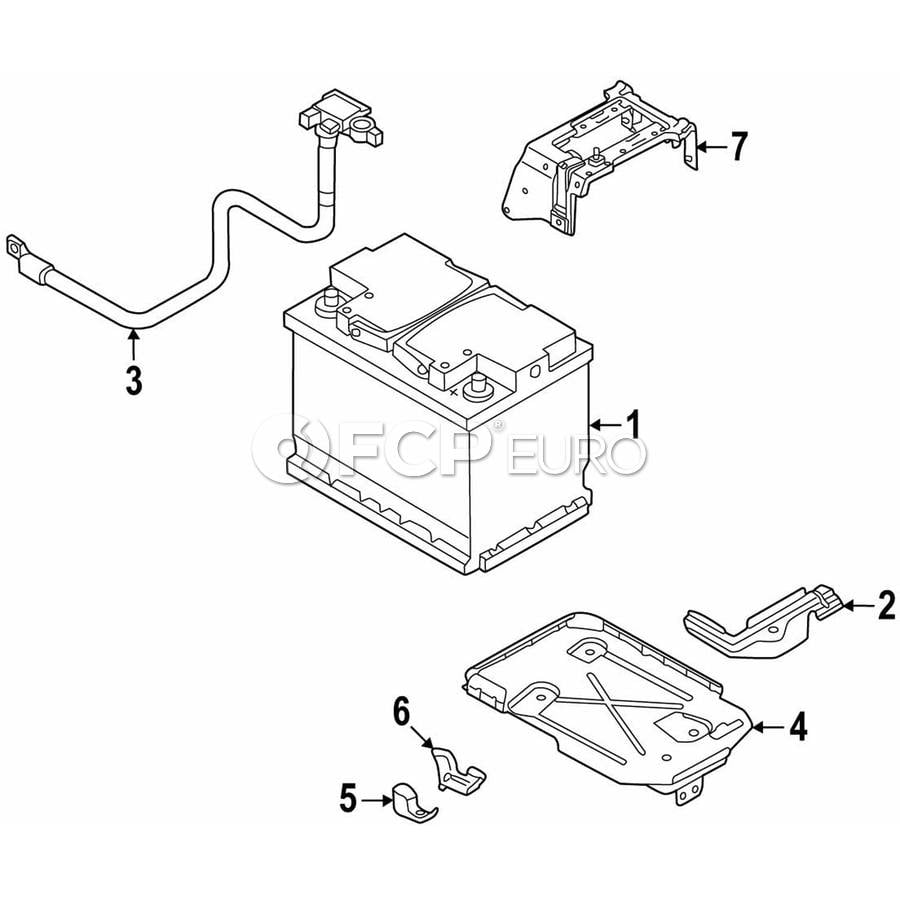 Audi VW Battery Tray Bracket - Genuine Audi VW 1EA805453 | FCP Euro