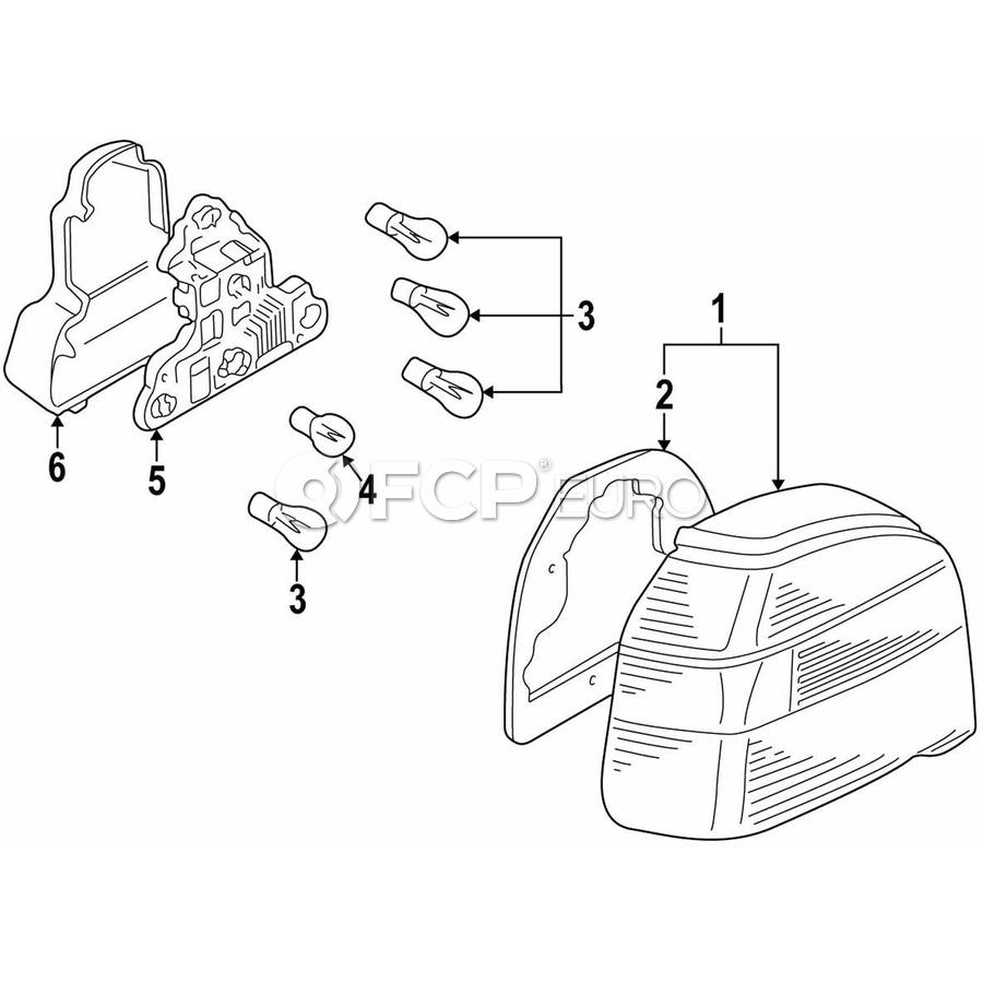 Volkswagen Tail Light Assembly - Genuine VW 1EM945112A | FCP Euro