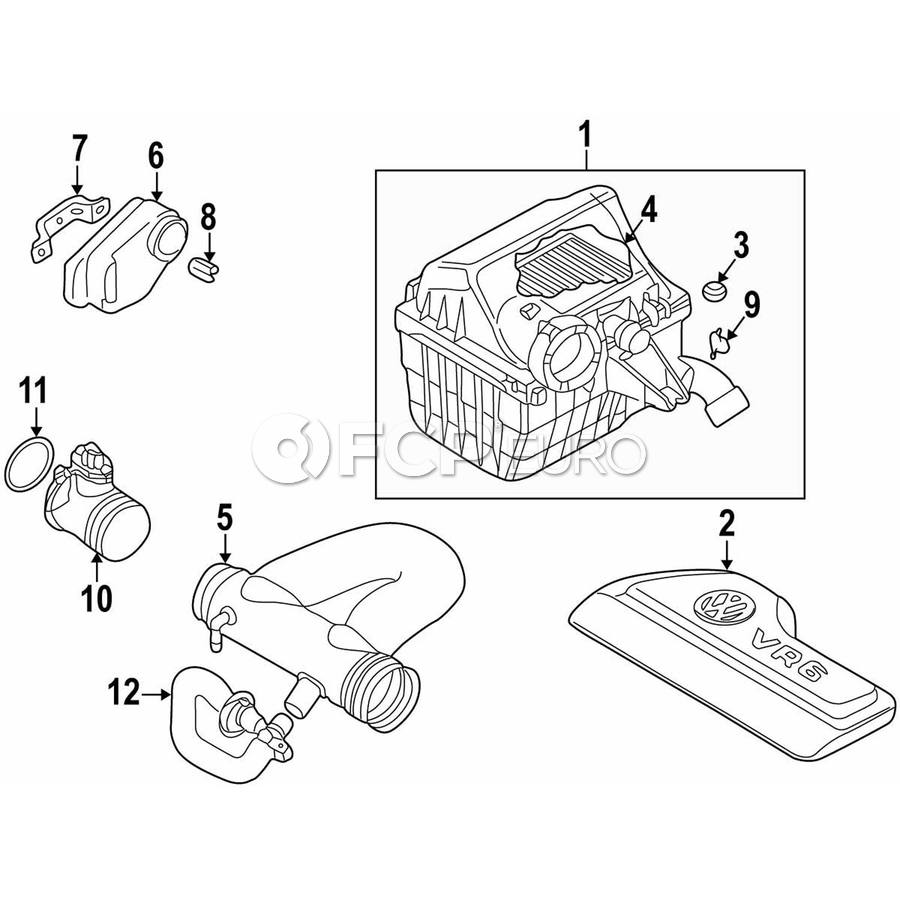 Volkswagen Engine Air Intake Resonator Clamp - Genuine VW 1H0129797 ...