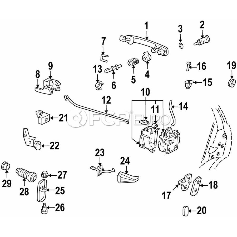Volkswagen Door Check - Genuine VW 1H0837249 | FCP Euro