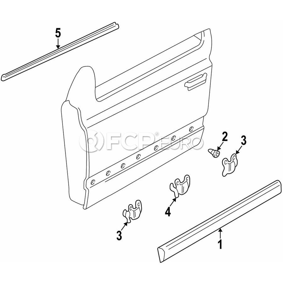 Volkswagen Door Molding Clip - Genuine VW 1H0853585B | FCP Euro