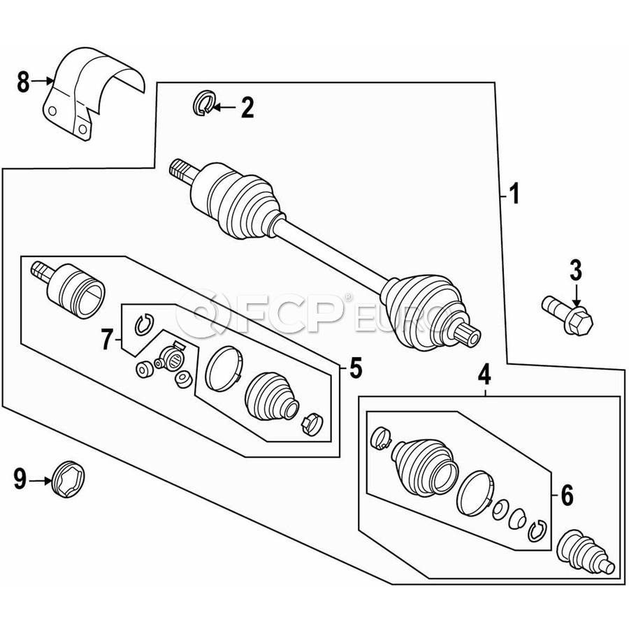 Audi VW CV Joint O-Ring - Genuine Audi VW 1K0407298 | FCP Euro