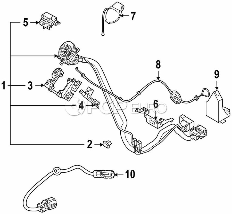 Audi VW Hybrid Charging Port Assembly Bracket - Genuine Audi VW ...