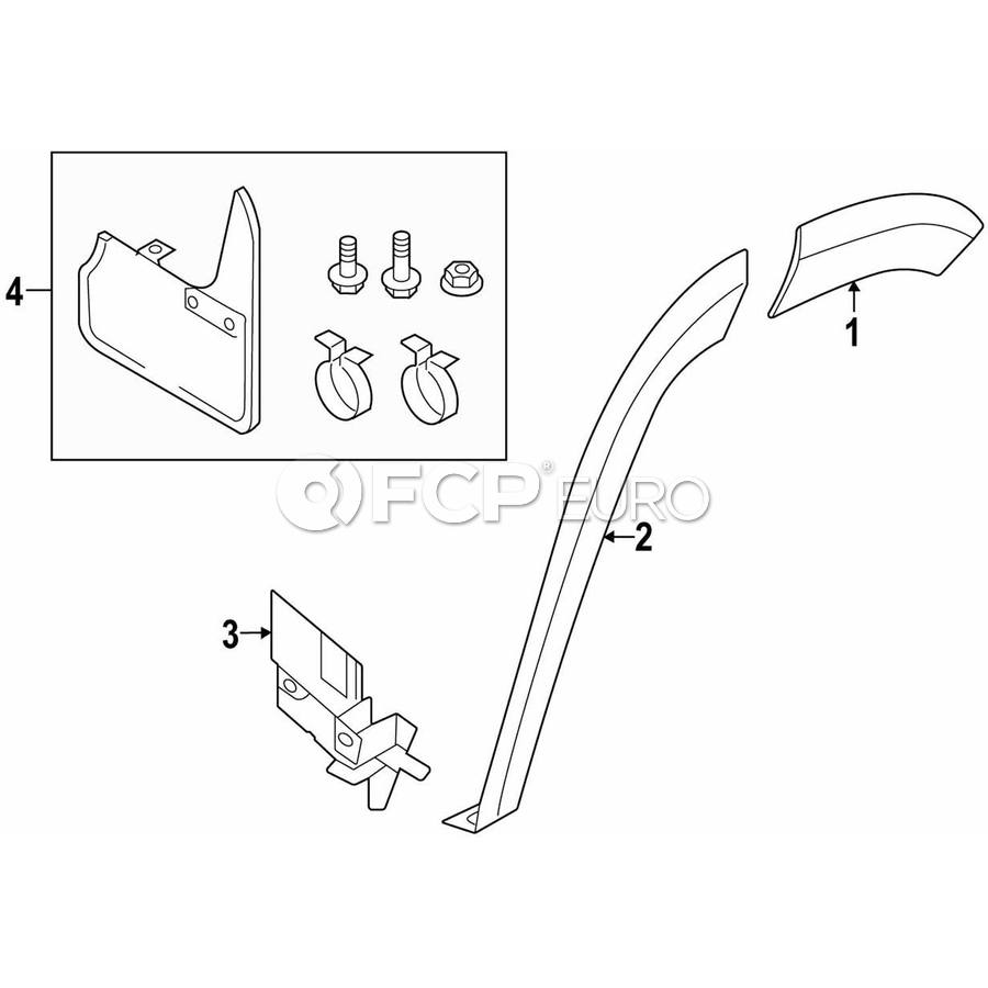 Volkswagen Wheel Arch Molding - Genuine VW 2GJ8072589B9 | FCP Euro