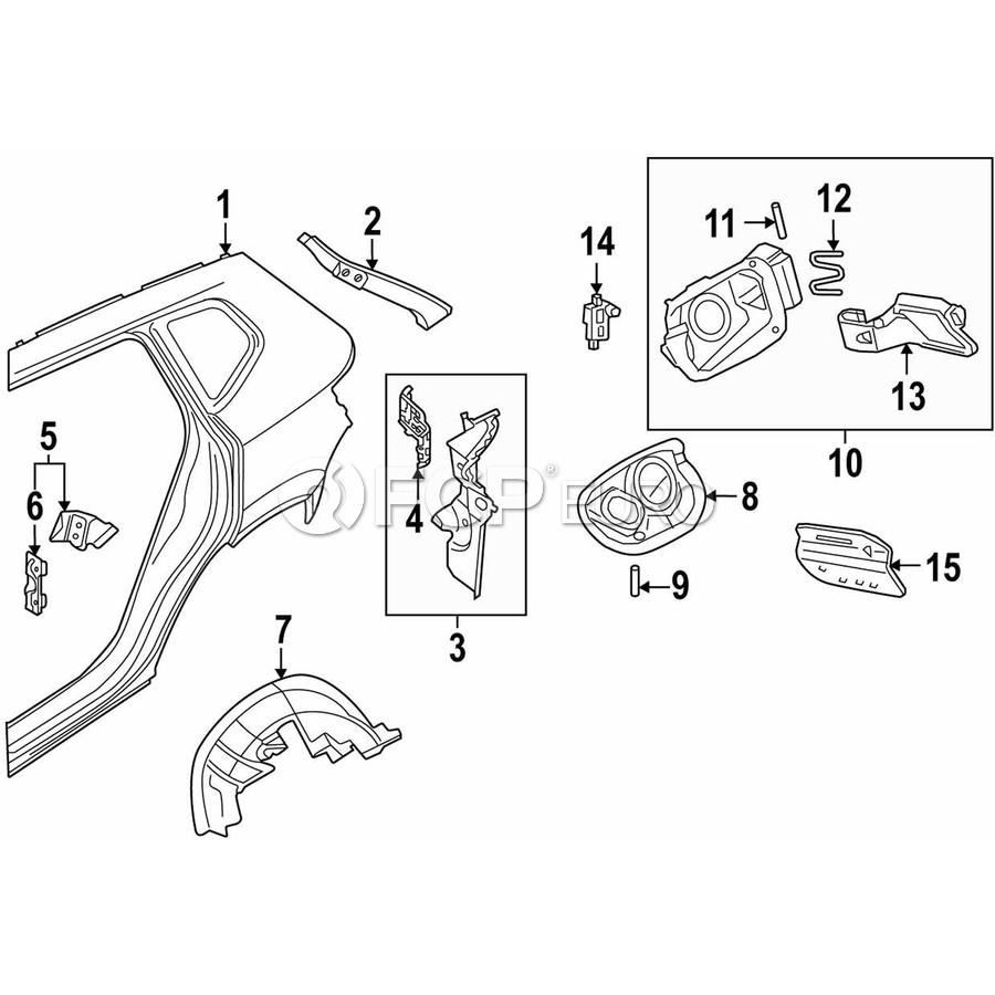 Volkswagen Fuel Filler Door - Genuine VW 2GJ809909 | FCP Euro