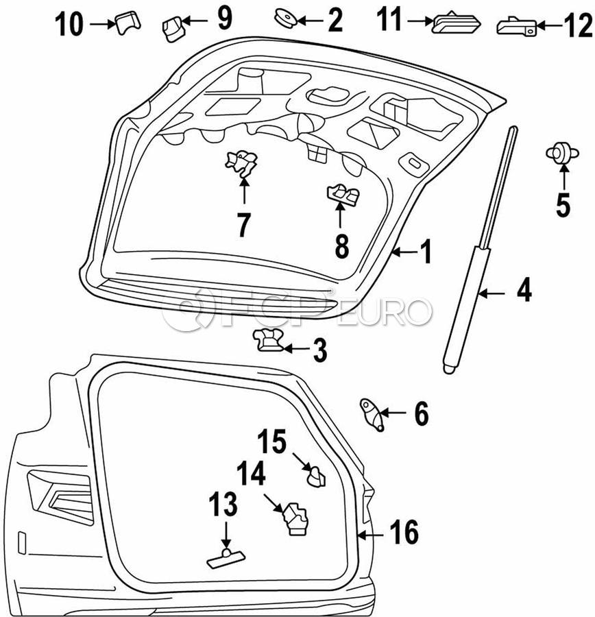 Volkswagen Liftgate Lift Support - Genuine VW 2GJ827550 | FCP Euro