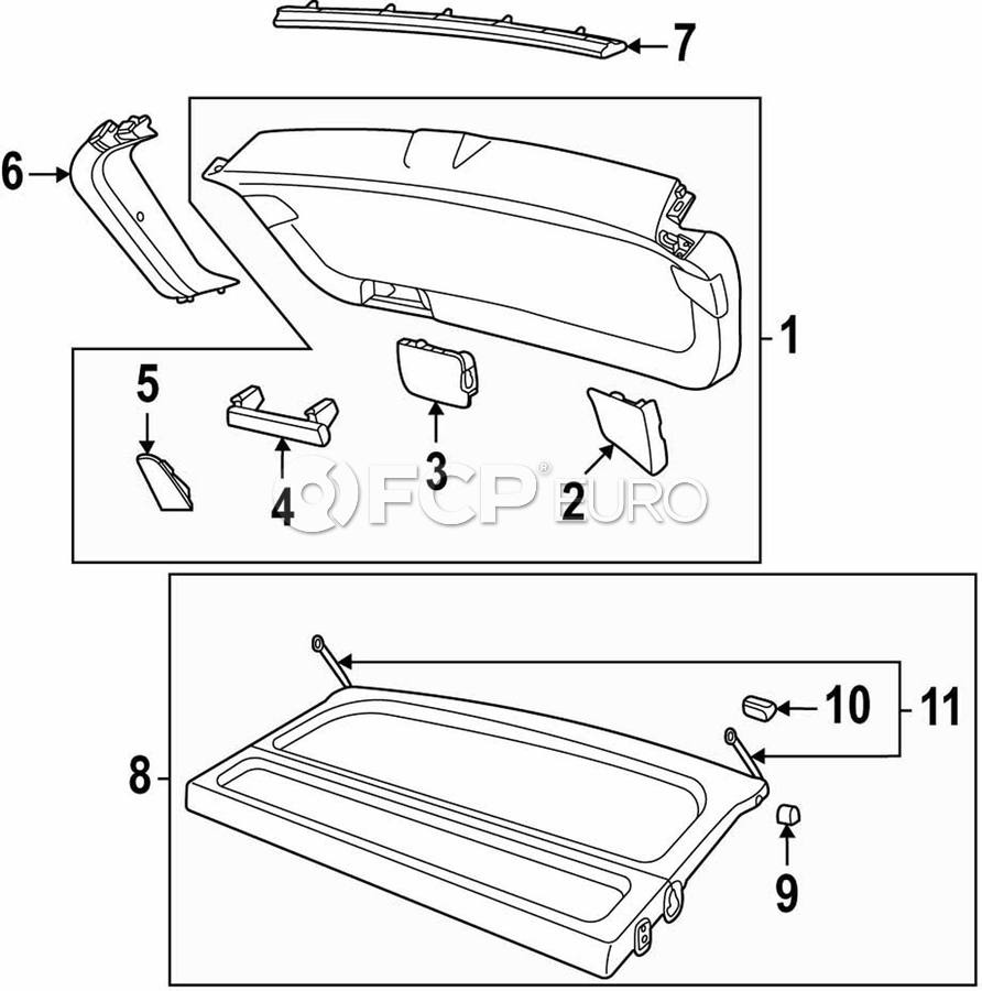Volkswagen Liftgate Trim - Genuine VW 2GJ86770782V | FCP Euro