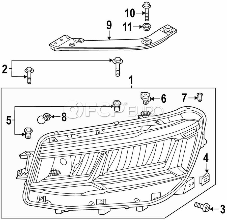 Volkswagen Headlight Assembly - Genuine VW 2GJ941035 | FCP Euro
