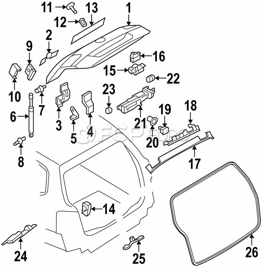 Volkswagen Liftgate Lock Actuator - Genuine VW 3C9827383H | FCP Euro